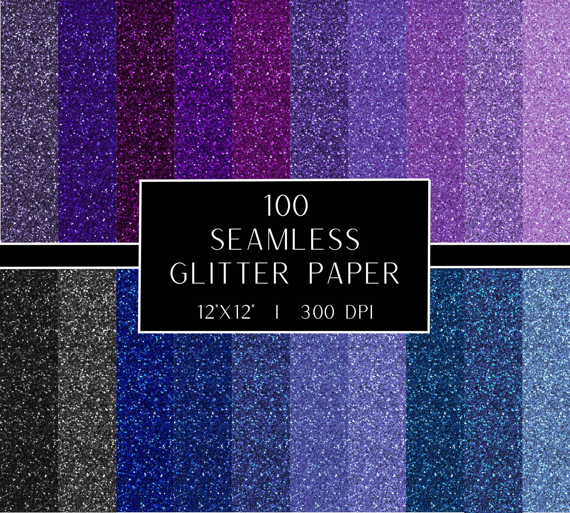 Seamless Glitter Paper Rainbow Glitter Digital Paper Glitter Clipart ...