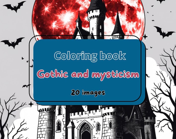 Printable Gothic Coloring Pages: 20 Dark Mystical Designs (PDF Digital ...