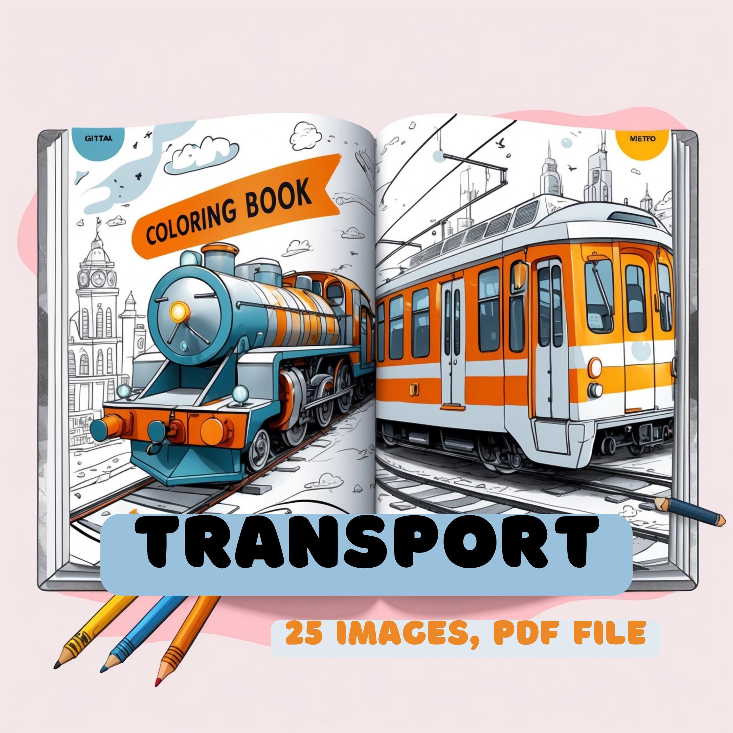 Printable Transport Coloring Pages | 22 Vehicles & Transportation ...