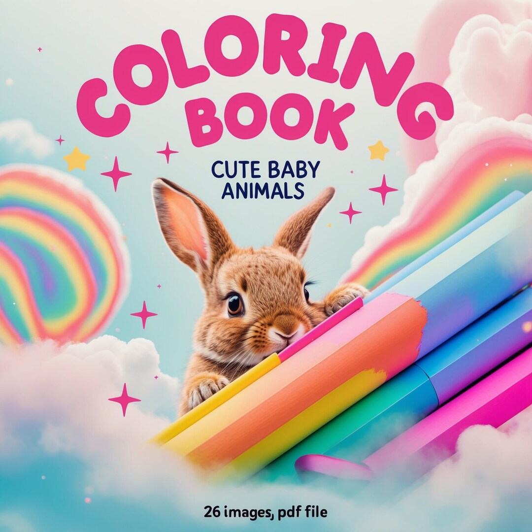 Cute Baby Animals Coloring Pages - 30 Adorable Kawaii Baby Animals ...