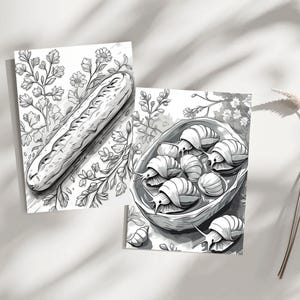 French Cuisine Coloring Pages PDF, 25 Fun and Elegant French Food ...