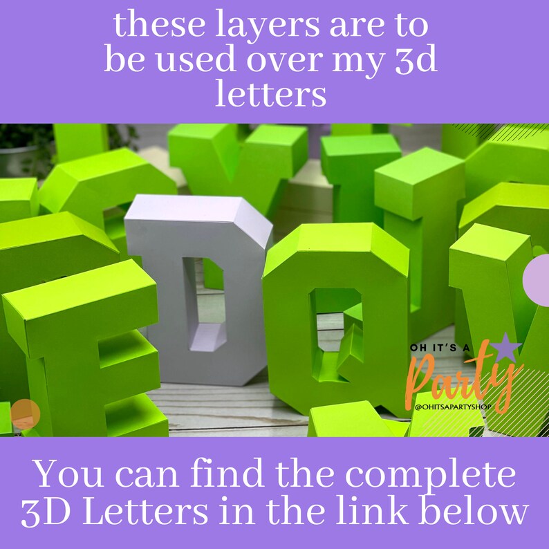 Layers for 3D Letters A to Z Layer Wave and Offset Die Cut - Etsy