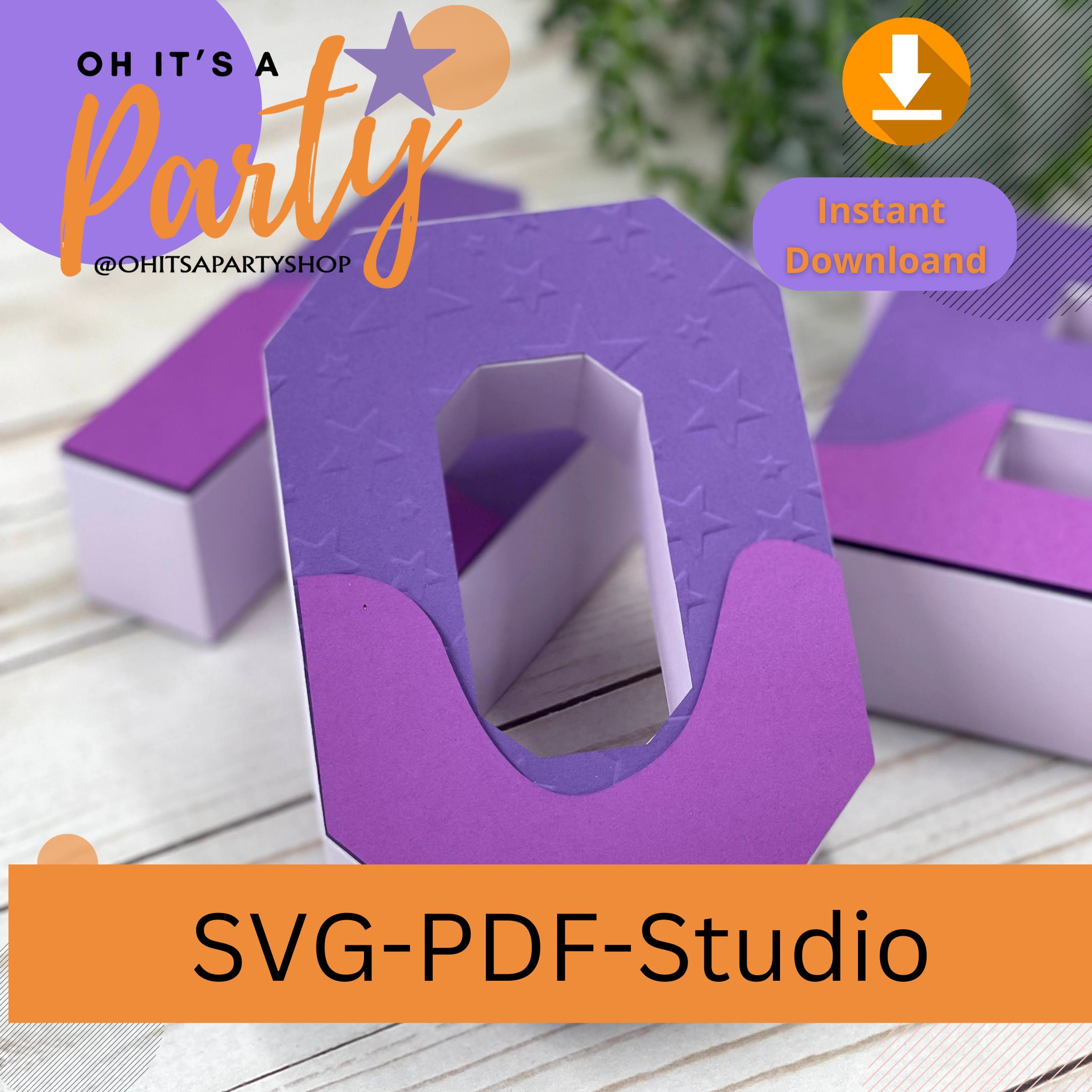 ONE Sign Svg, 3d Letters SVG, Layer Digital Files, Pdf Printable ...