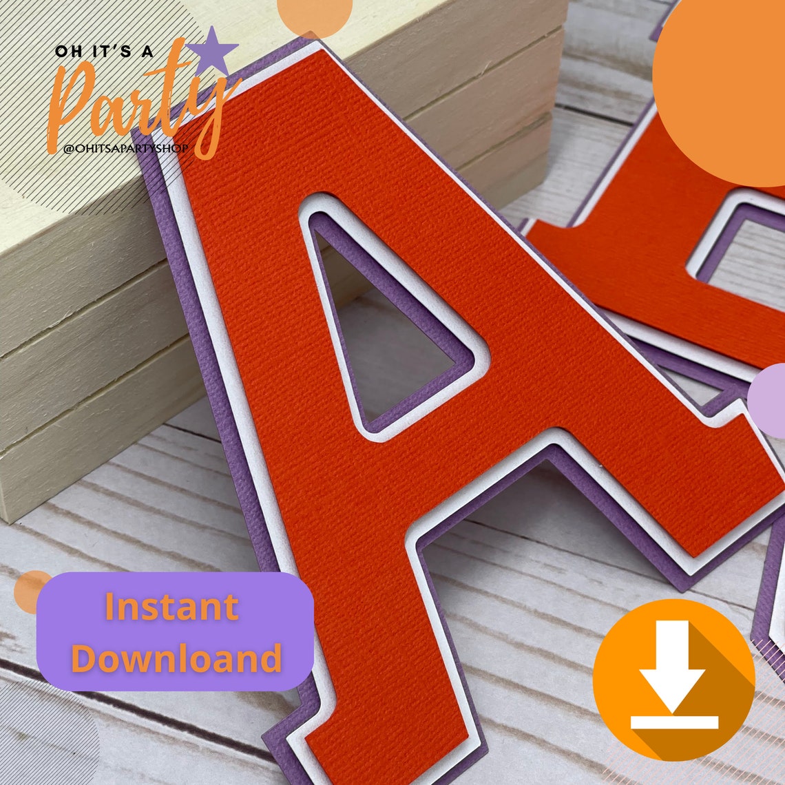 3D Letter SVG Layers: Wave & Offset Alphabet Template (PDF) - Etsy