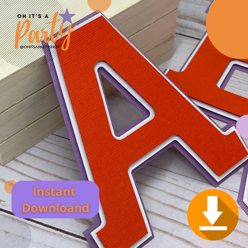 Layers for 3D Letters A to Z Layer Wave and Offset Die Cut - Etsy