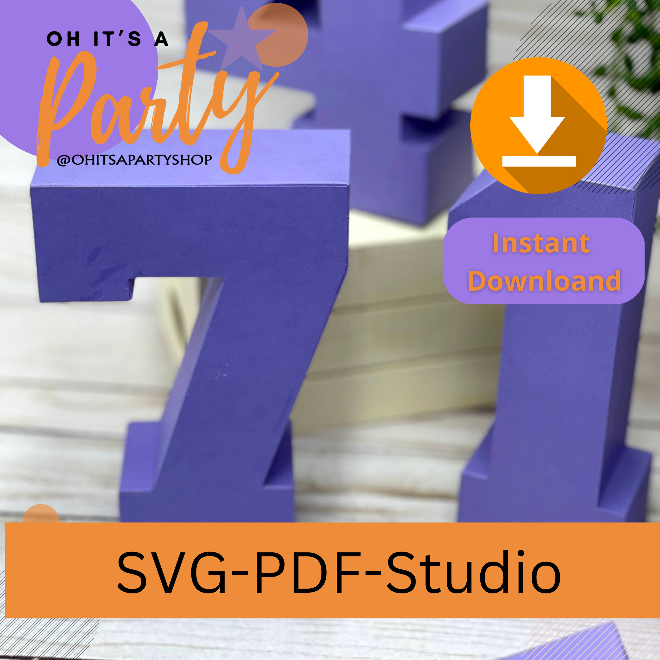3D Numbers 0-9: DIY SVG Cut Files for Cricut, Silhouette (PDF) - Etsy
