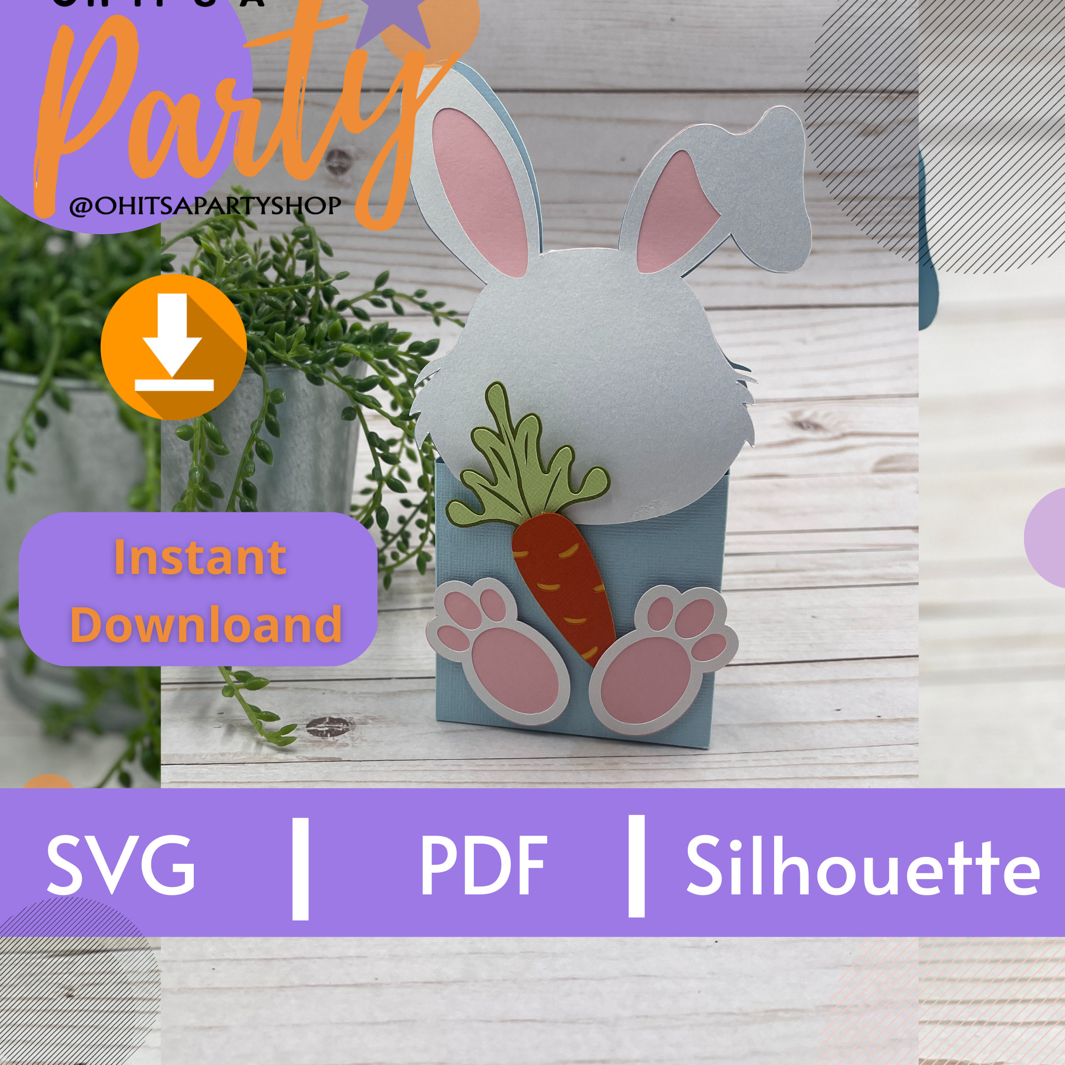 Easter Box SVG Template, Easter Favor Box SVG, Bag SVG, Cricut Cut ...