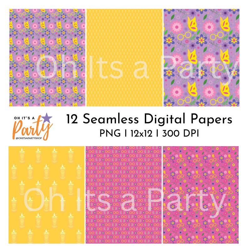 ENCANTO-PARTY Papers Kit, 12 Paper in Png and Jpg 300dpi, Instant ...