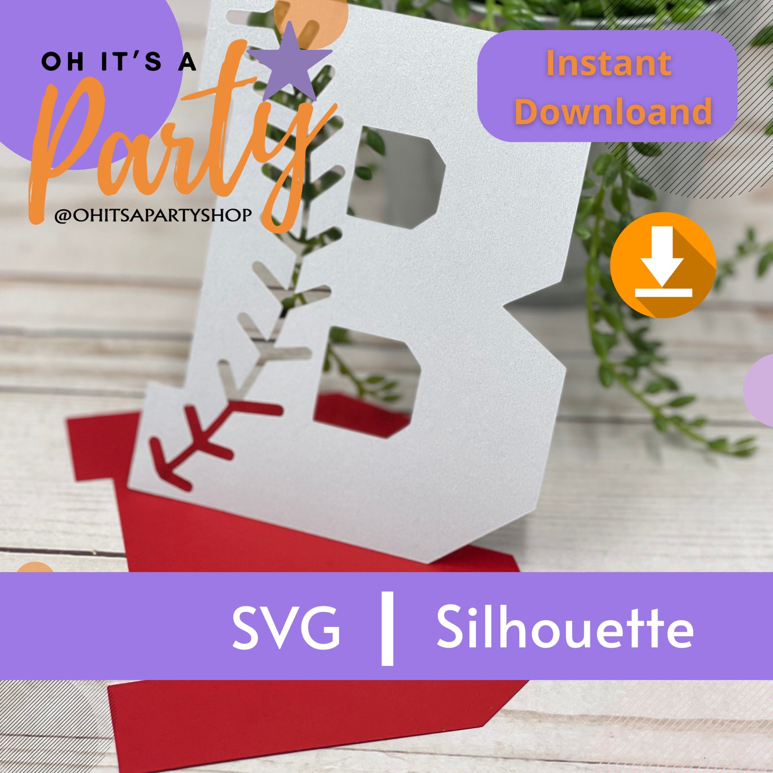 Baseball Layers for 3D Letters A to Z, Die Cut Template, SVG Layers for ...