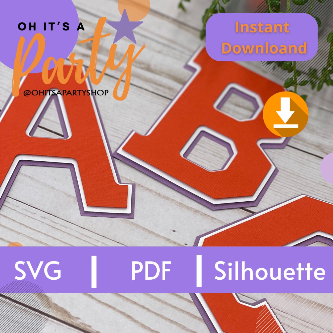 3D Letter SVG Layers: Wave & Offset Alphabet Template (PDF) - Etsy