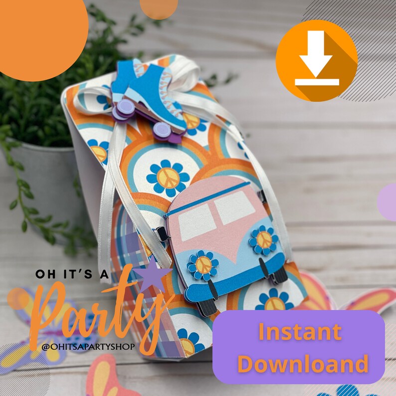 Favor Box SVG Template: Tall Gift Box, Cricut & Silhouette Cut Files ...