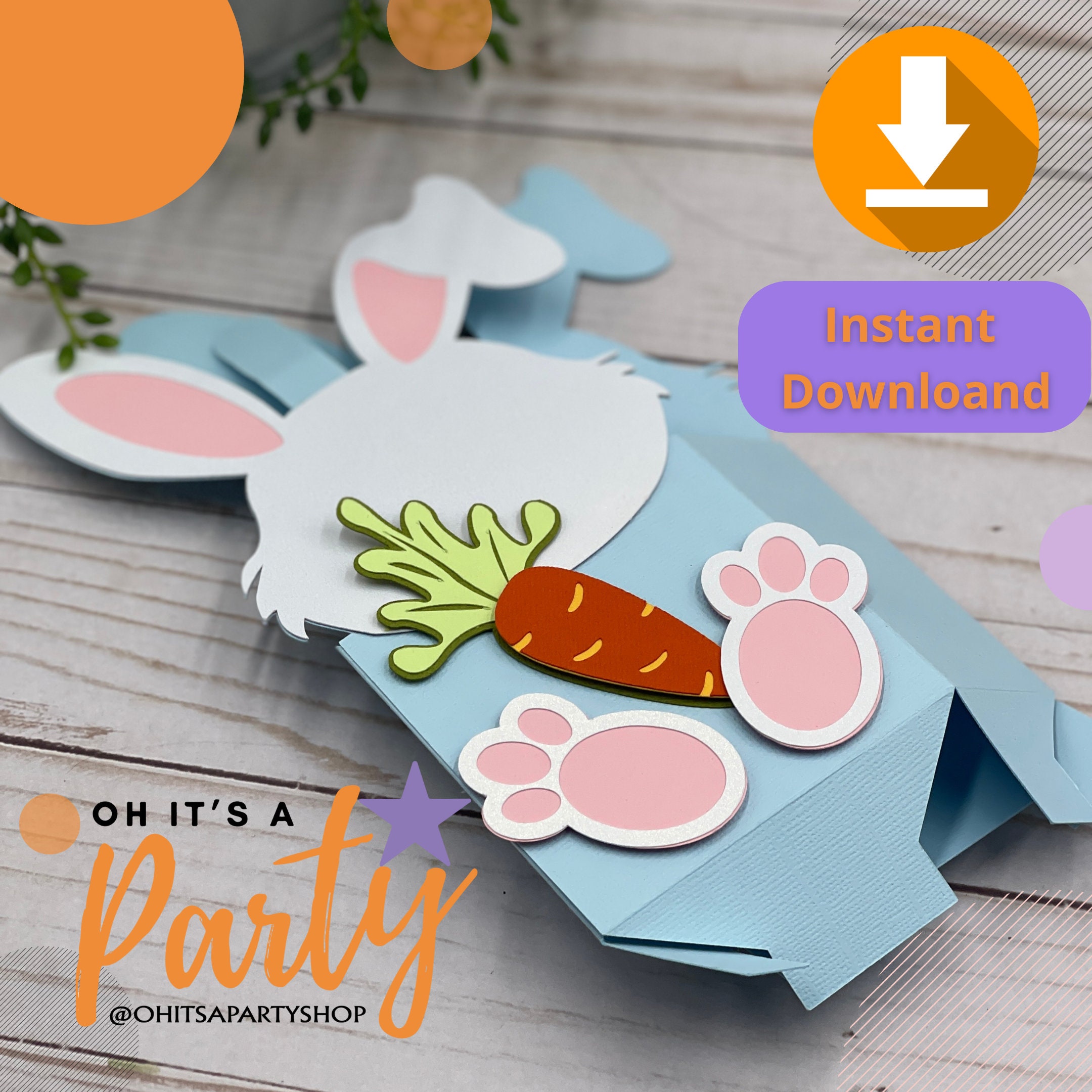 Easter Box SVG Template, Easter Favor Box SVG, Bag SVG, Cricut Cut ...