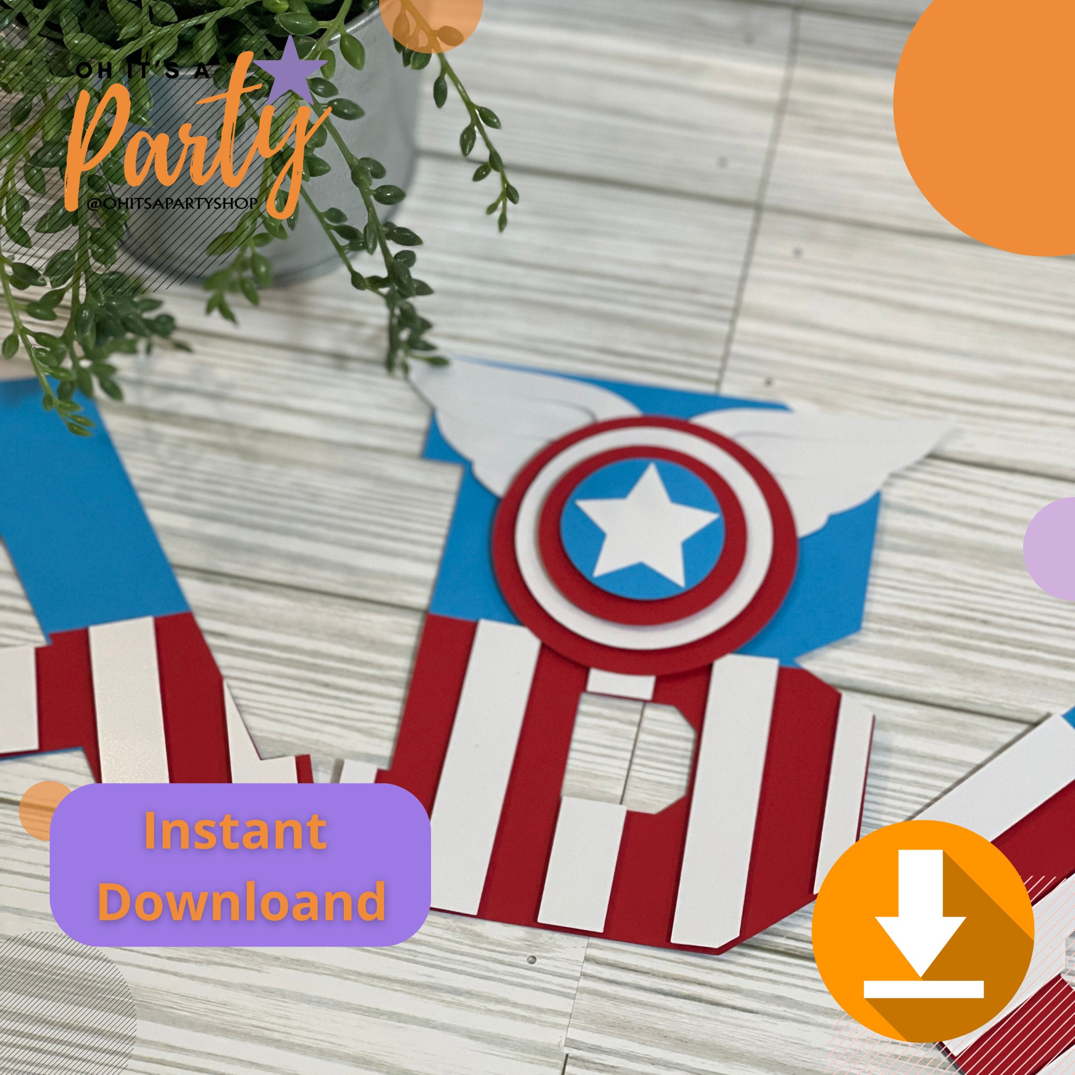 Captain America 3D Letters A-Z: SVG Cut File (digital Download) - Etsy