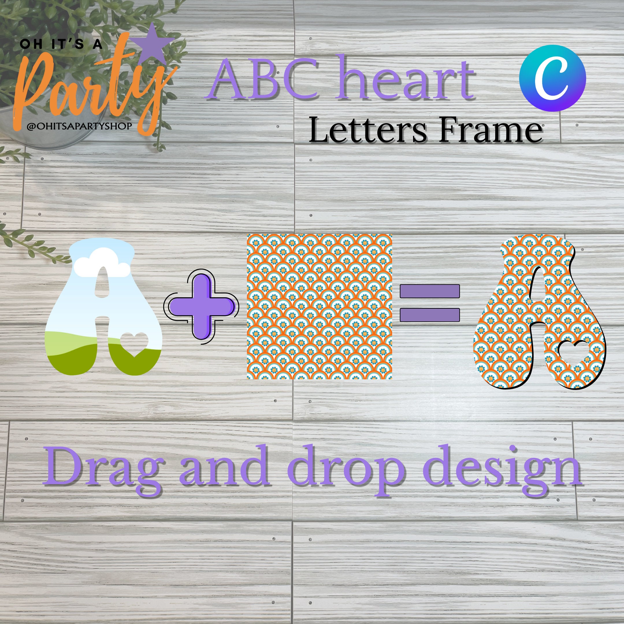 Doodle Alphabet Canva Frame Template: Drag & Drop Letters (PDF) - Etsy