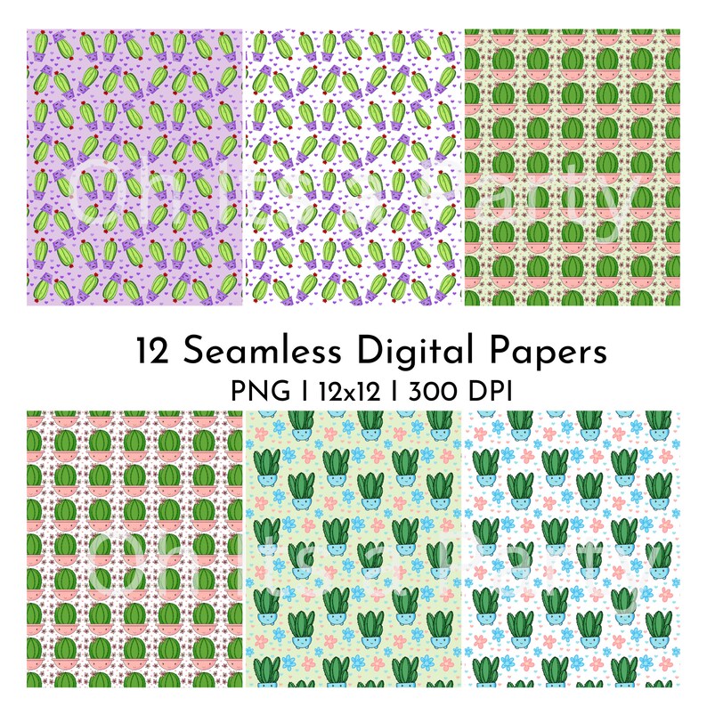 Cactus Garden Digital Scrapbooking Kit: Desert PNG Clipart (digital ...