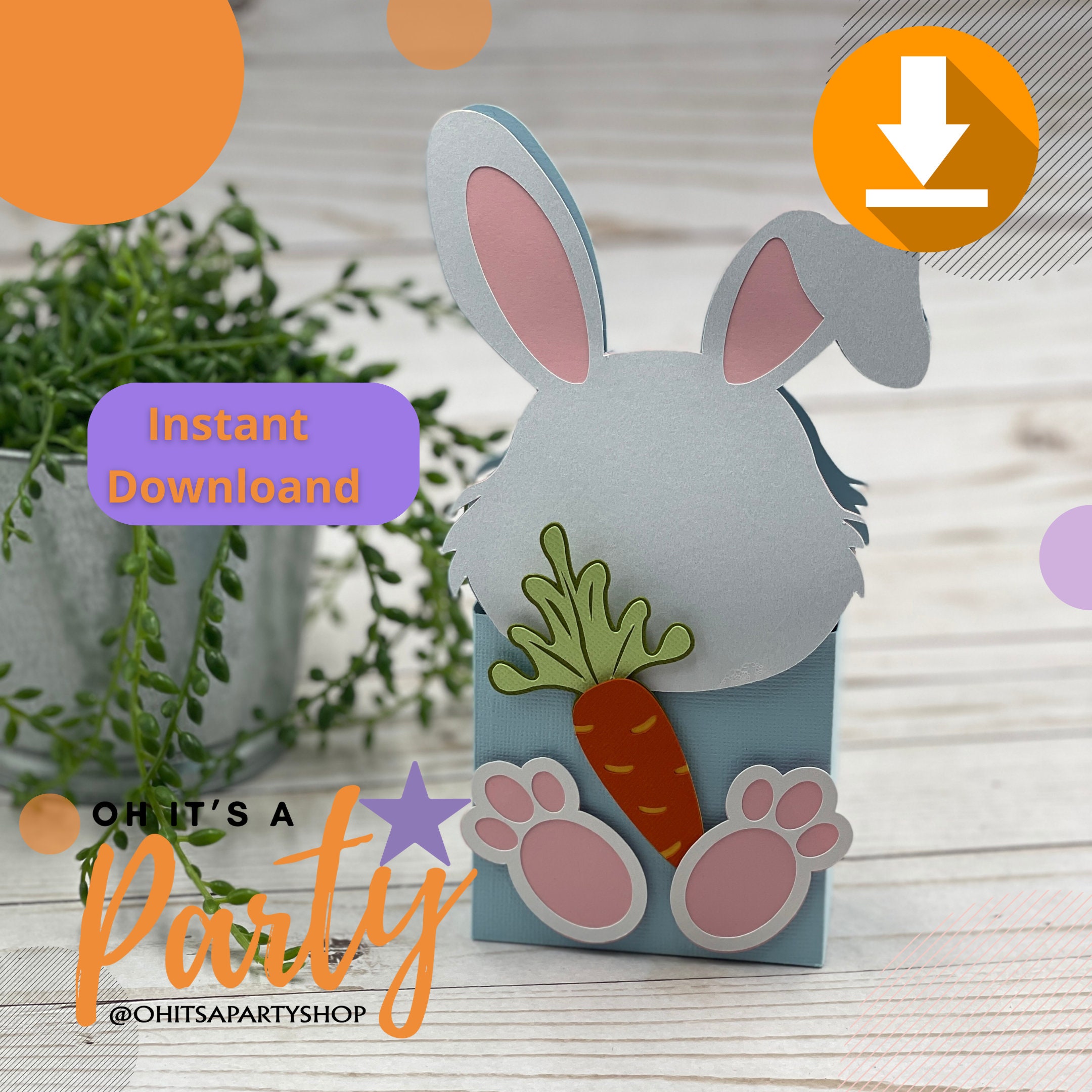 Easter Box SVG Template, Easter Favor Box SVG, Bag SVG, Cricut Cut ...