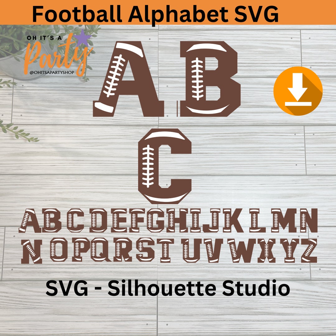 Football Alphabet SVG Bundle, Football SVG, Football Letters Svg ...
