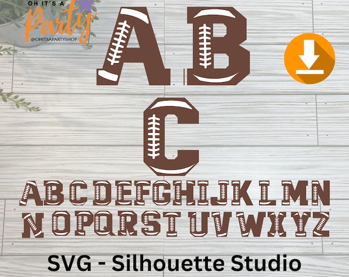Football Font SVG | Football Alphabet Svg, College Varsity Font ...