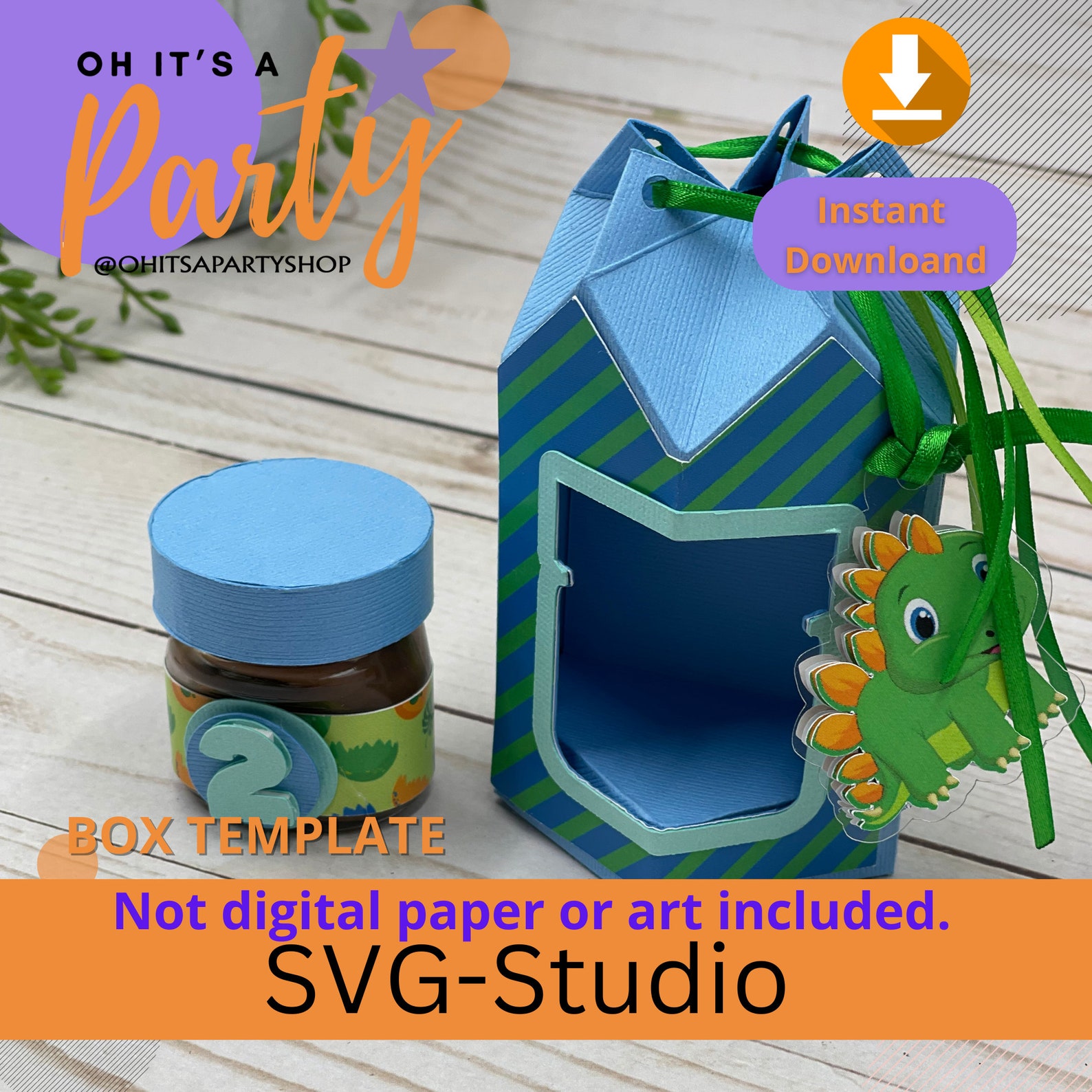 Nutella Favor Box Template SVG Box Pentagon Box Digital - Etsy