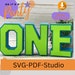ONE 3d Letters Template, SVG, Layer Digital Files, Pdf Printable ...