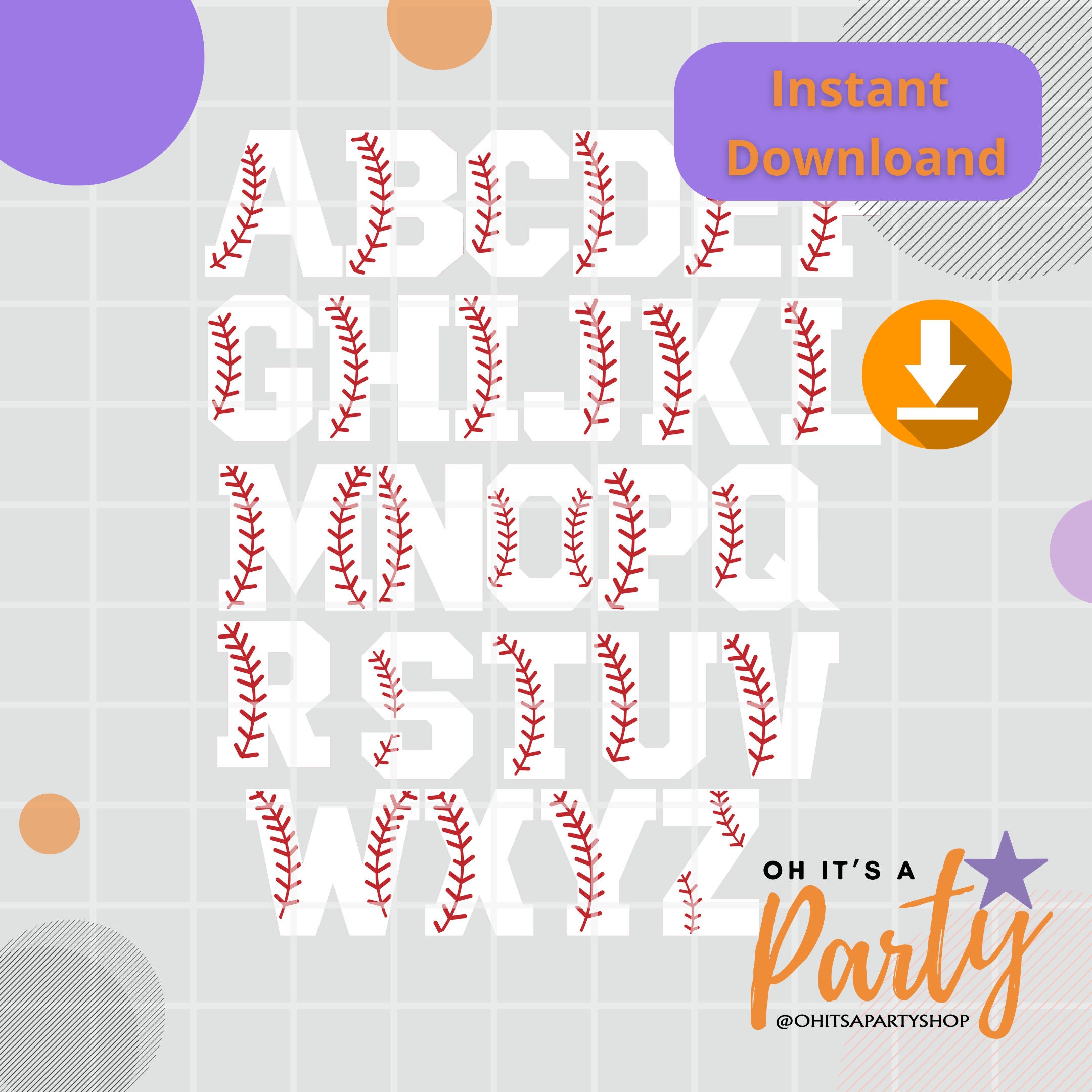 Baseball Layers for 3D Letters A to Z, Die Cut Template, SVG Layers for ...