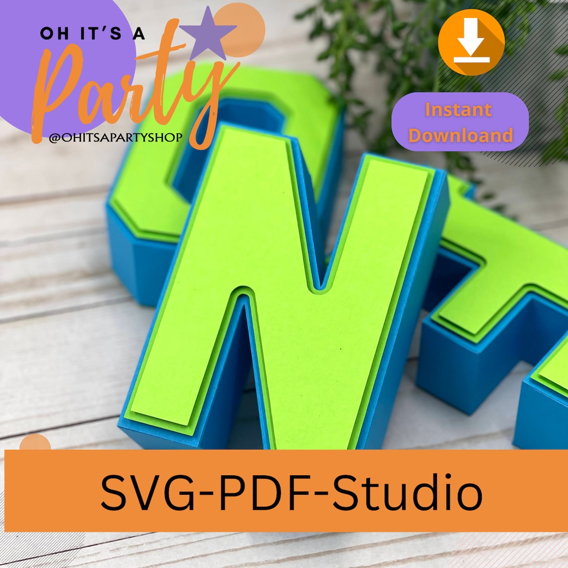 ONE Sign Svg 3d Letters SVG Layer Digital Files Pdf - Etsy