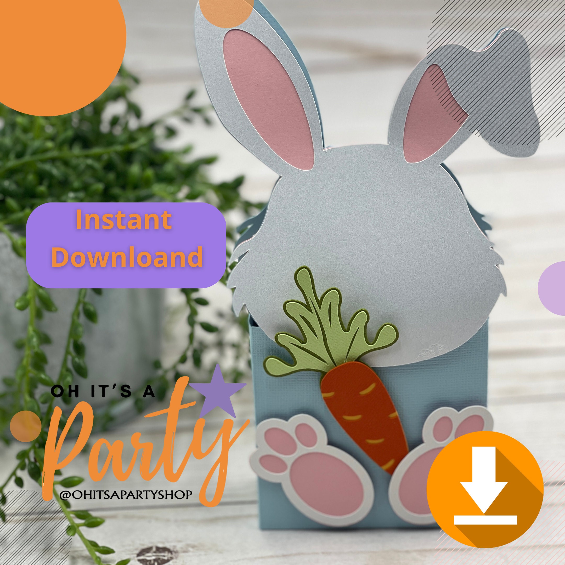 Easter Box SVG Template, Easter Favor Box SVG, Bag SVG, Cricut Cut ...