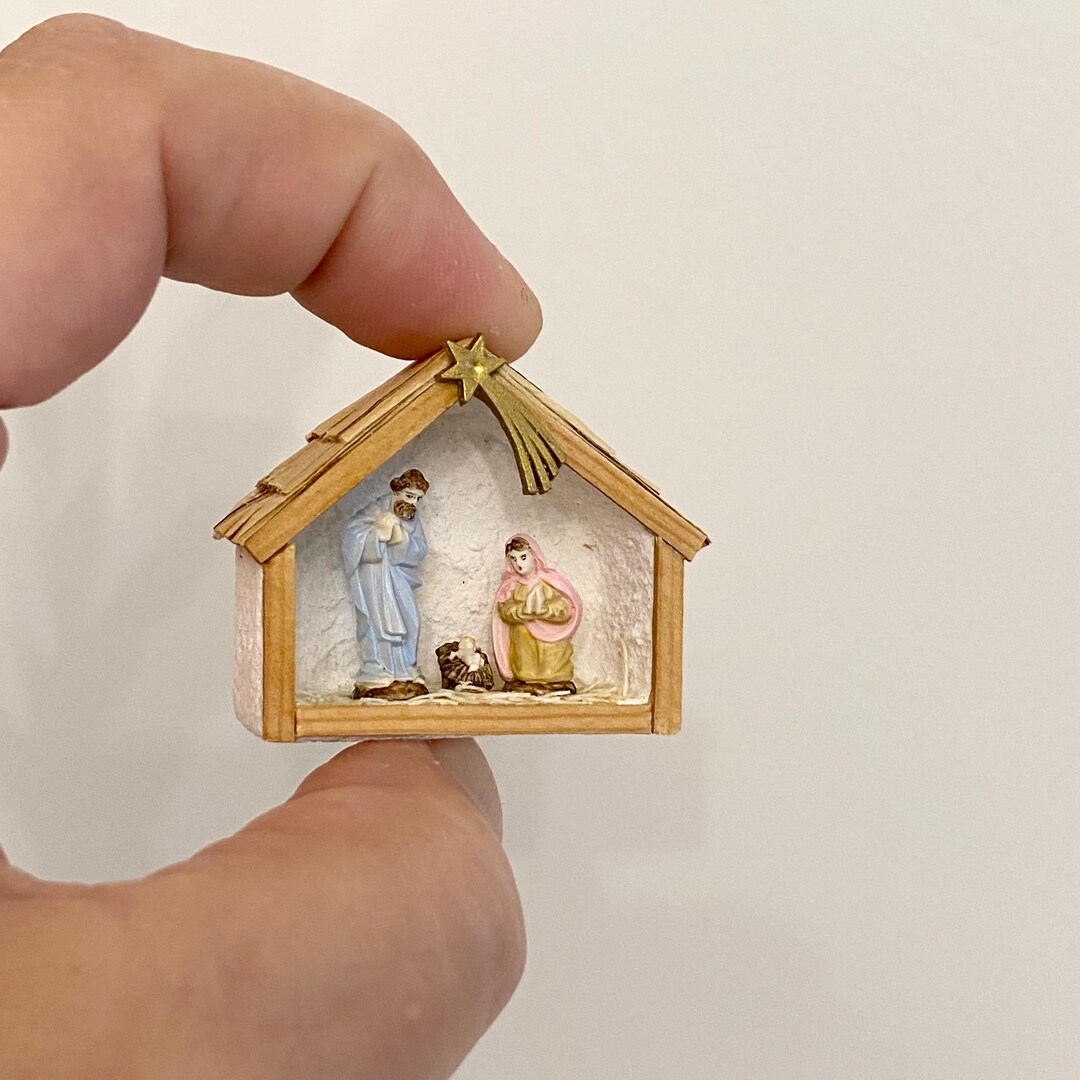 The Nativity Scene 1:12 Scale, Dollhouse, Diorama, Miniature, Dollhouse ...