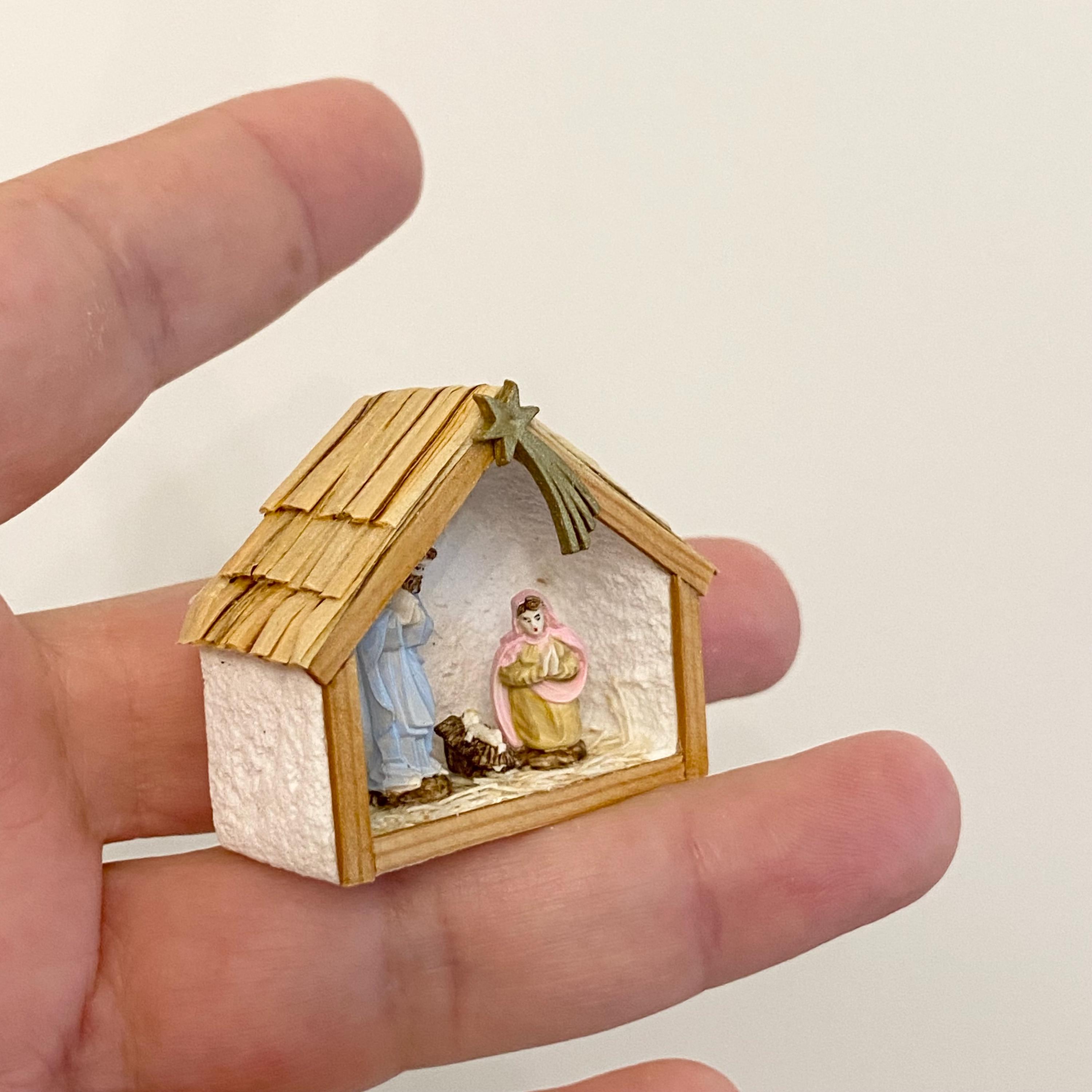 The Nativity Scene 1:12 Scale, Dollhouse, Diorama, Miniature, Dollhouse ...