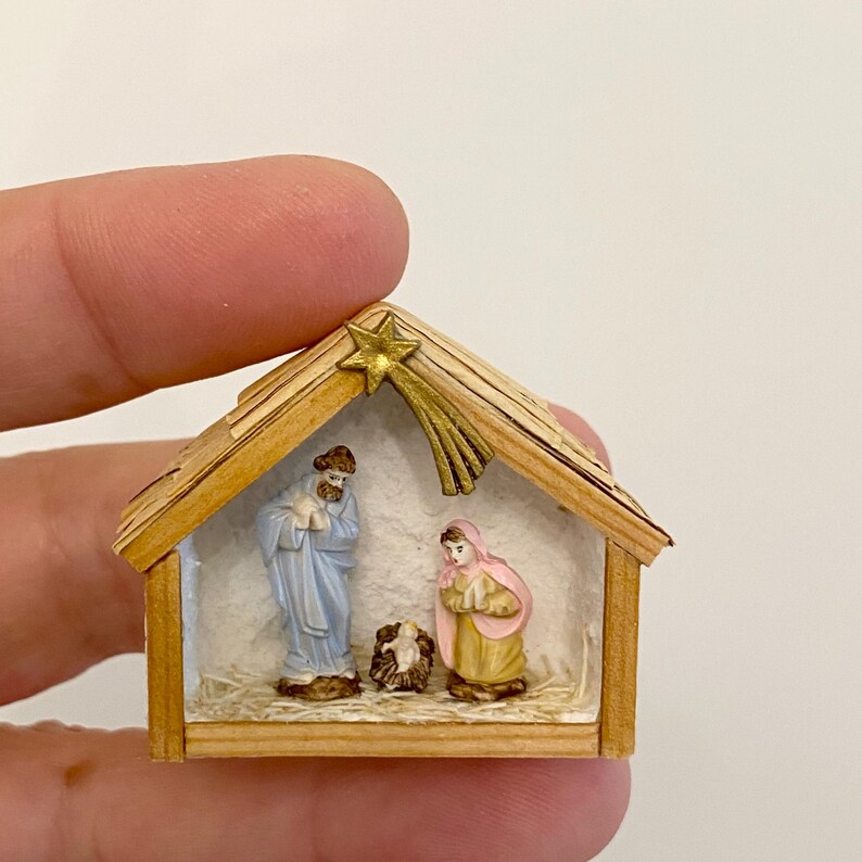 The Nativity Scene 1:12 Scale, Dollhouse, Diorama, Miniature, Dollhouse ...