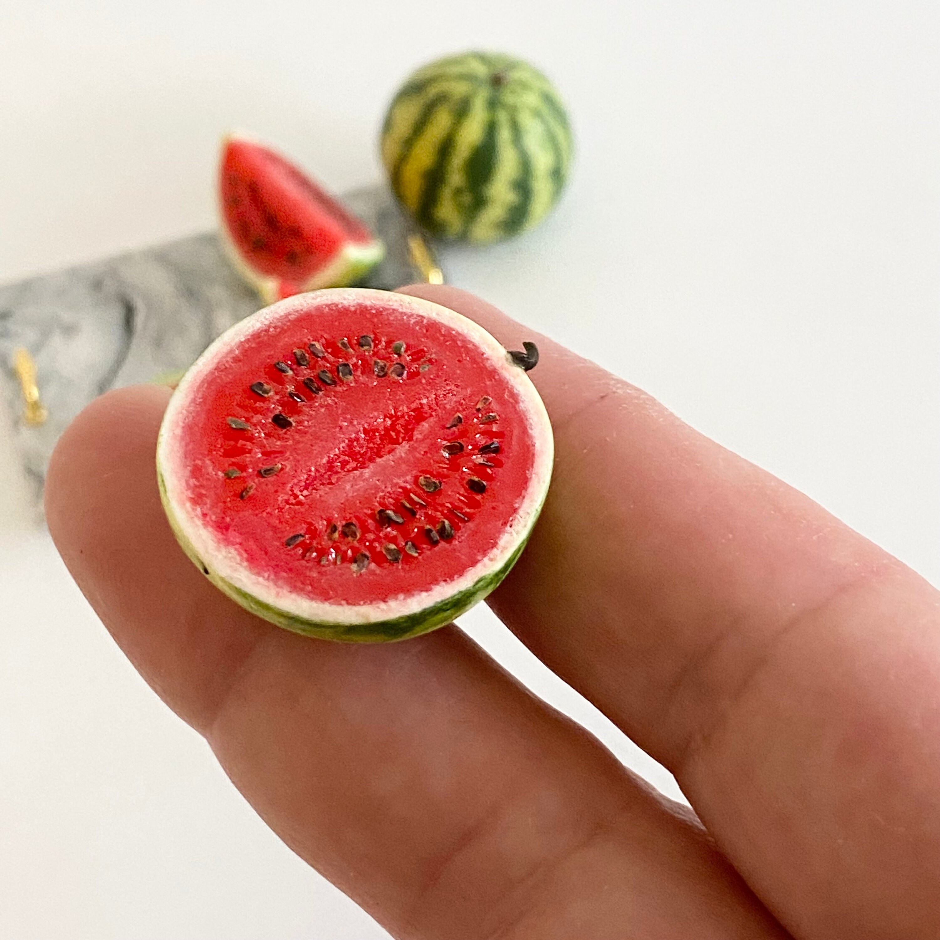 Set of Watermelon With a Tray 1-12 Scale, Dollhouse, 1-12 Scale ...