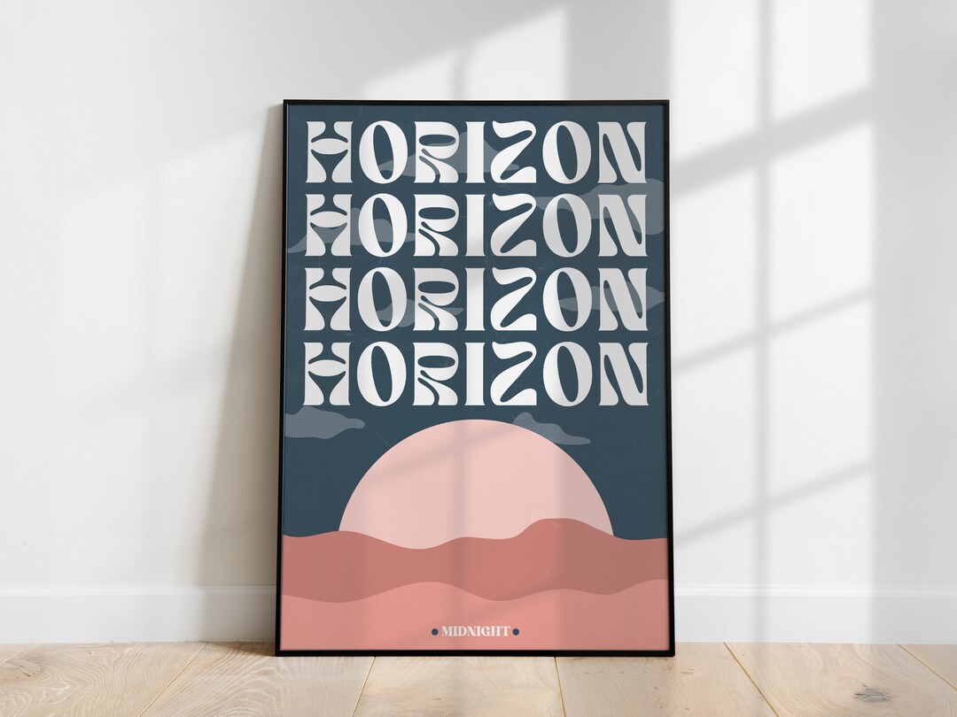 Horizon Quote Poster Wall Art Print | Merch and Gifts | Preppy Room ...