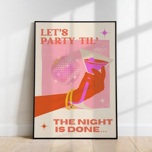Pink Party Quote Poster Set | Merch and Gifts | Preppy Room Decor for ...
