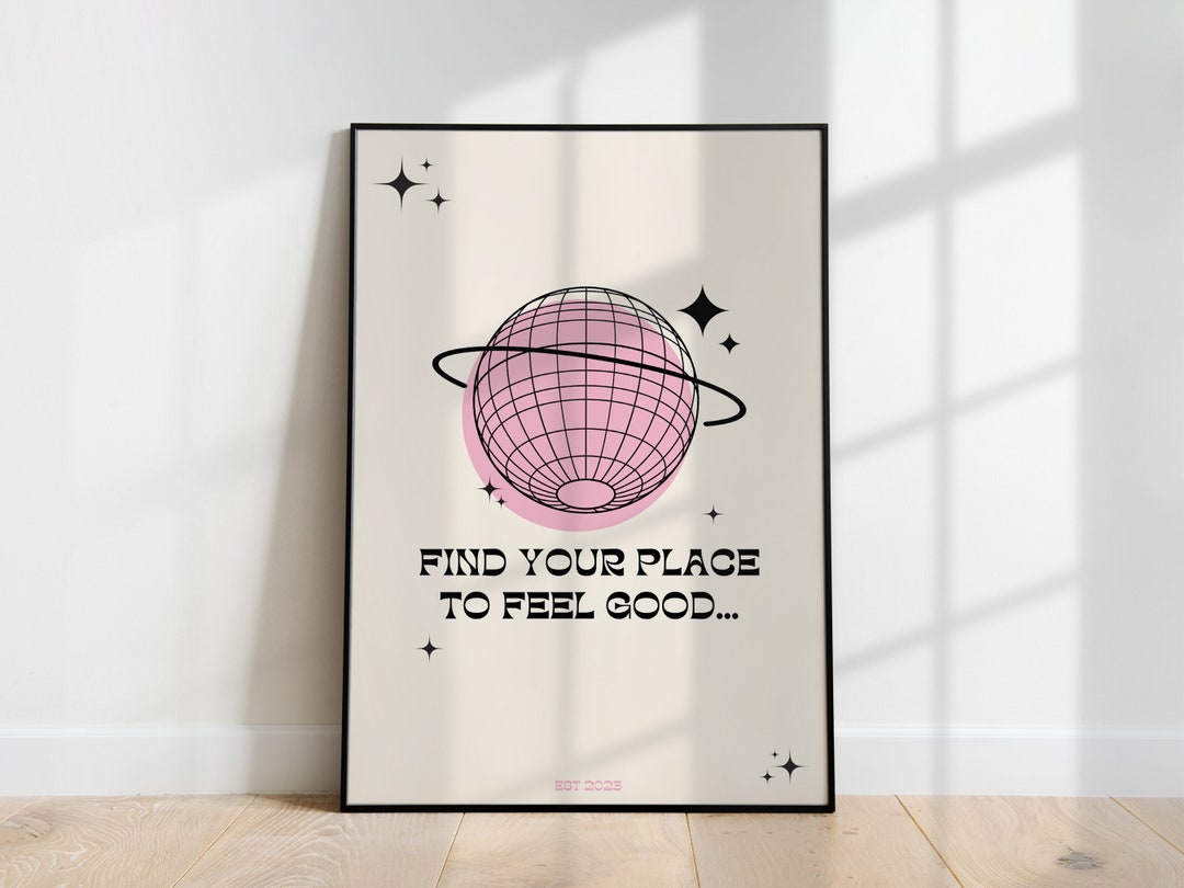 Pink Space Quote Poster Wall Art Print | Merch and Gifts | Preppy Room ...