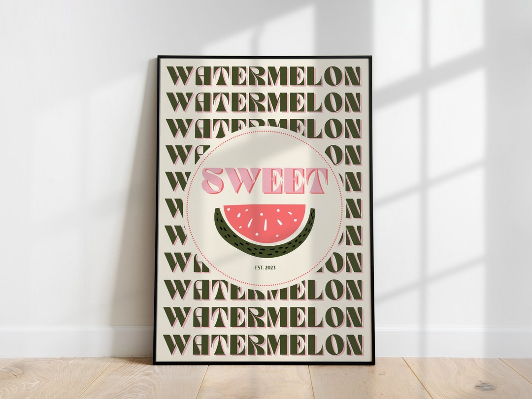 Sweet Watermelon Poster Wall Art Print Merch and Gifts Preppy Room ...