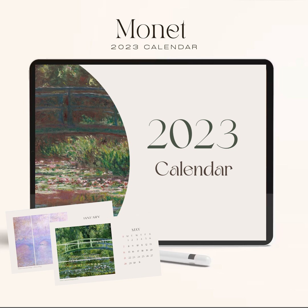 Claude Monet Calendar Printable 2023 - Etsy UK