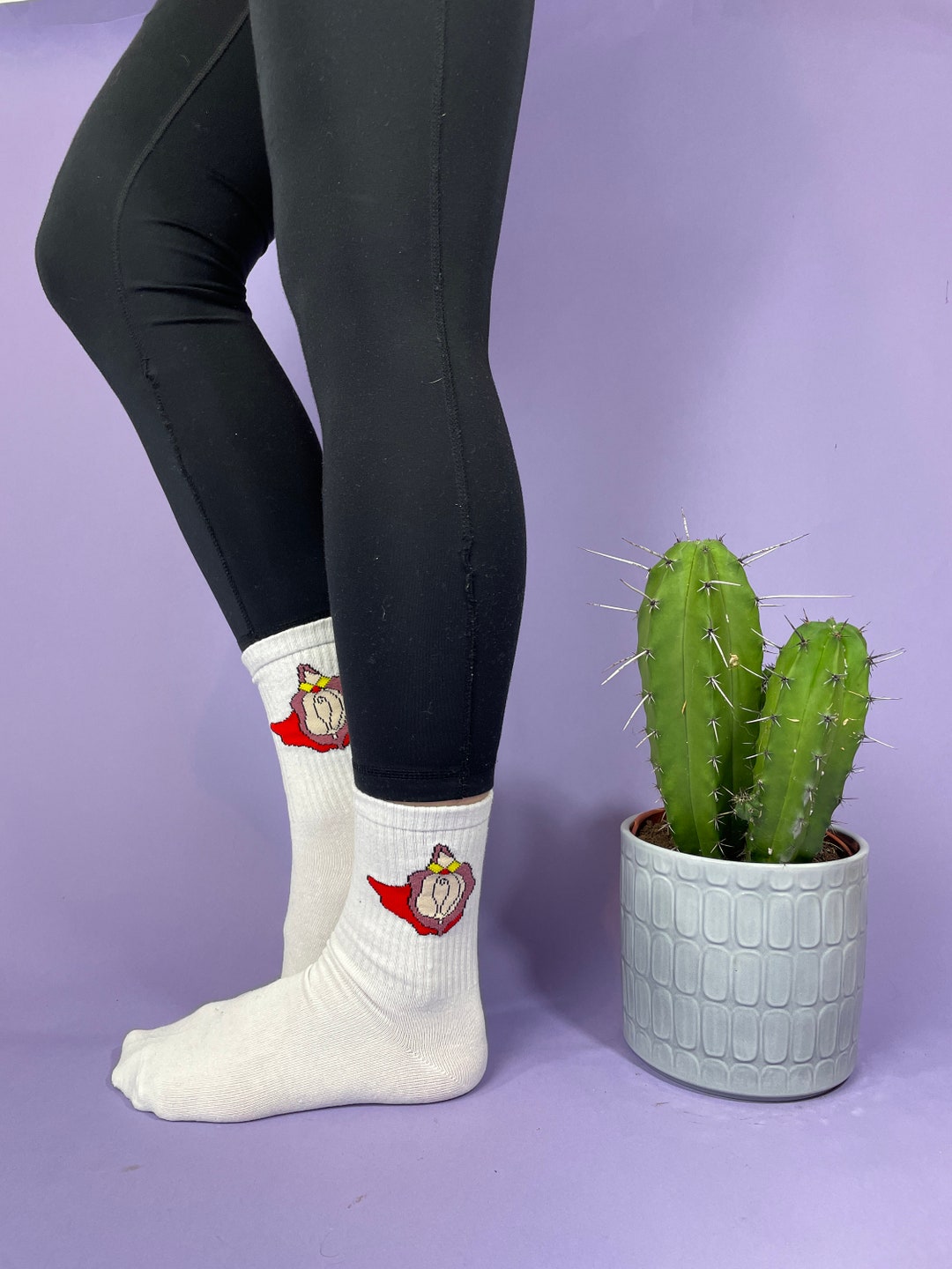 Vulva Socks, White Socks With Vulva Motif, Recycled Cotton, Statement Socks, Funny Socks ...