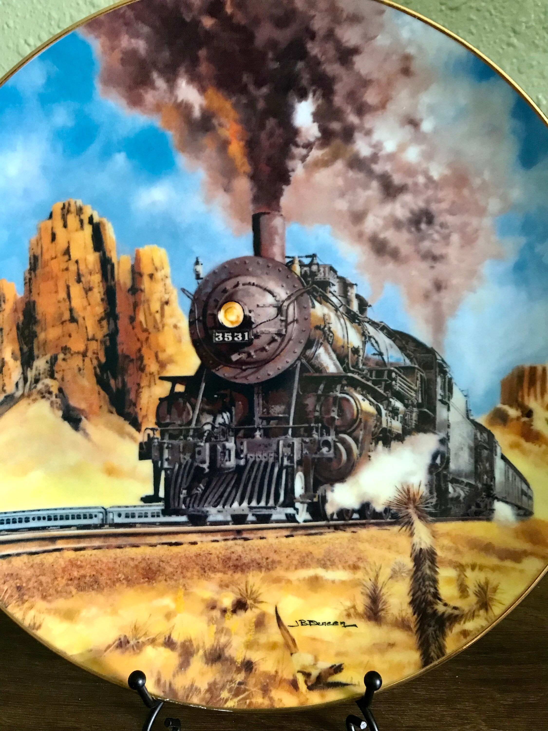 1985 Collector Plate From the Great Trains Plate Collection by Artist ...