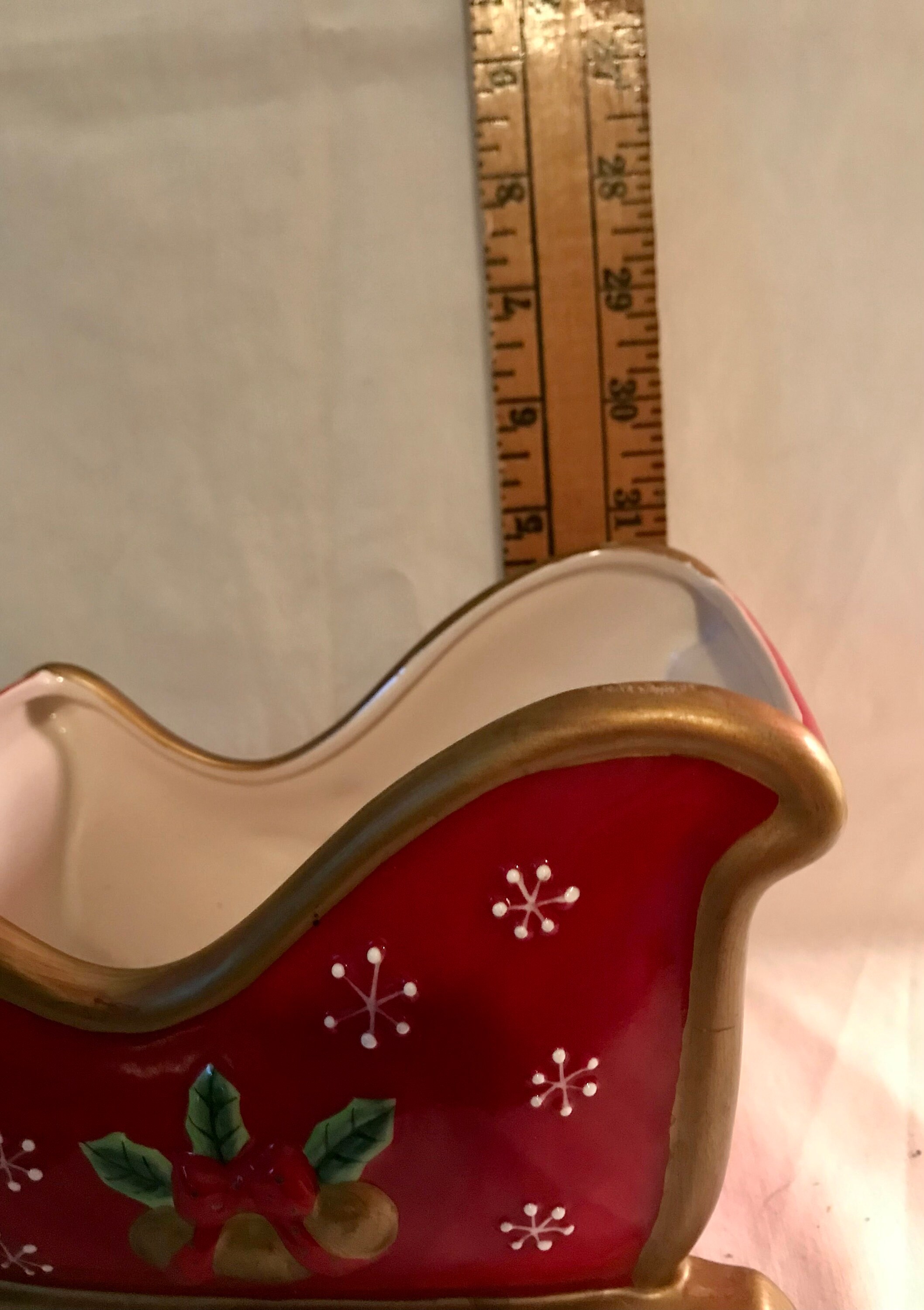 1980's Fitz & Floyd Ceramic Sleigh - Etsy