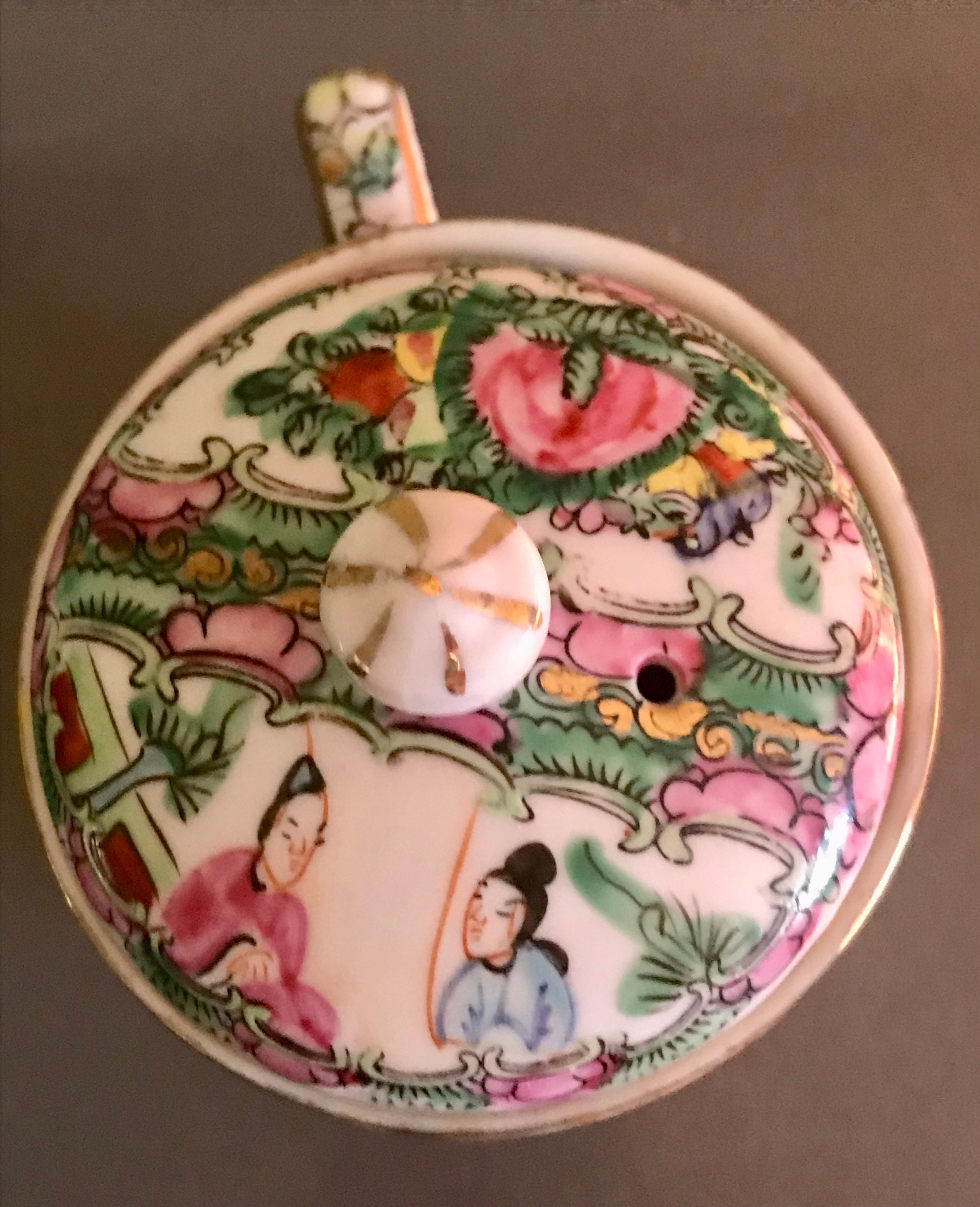 Vintage Porcelain Chinese Mug With Lid - Etsy