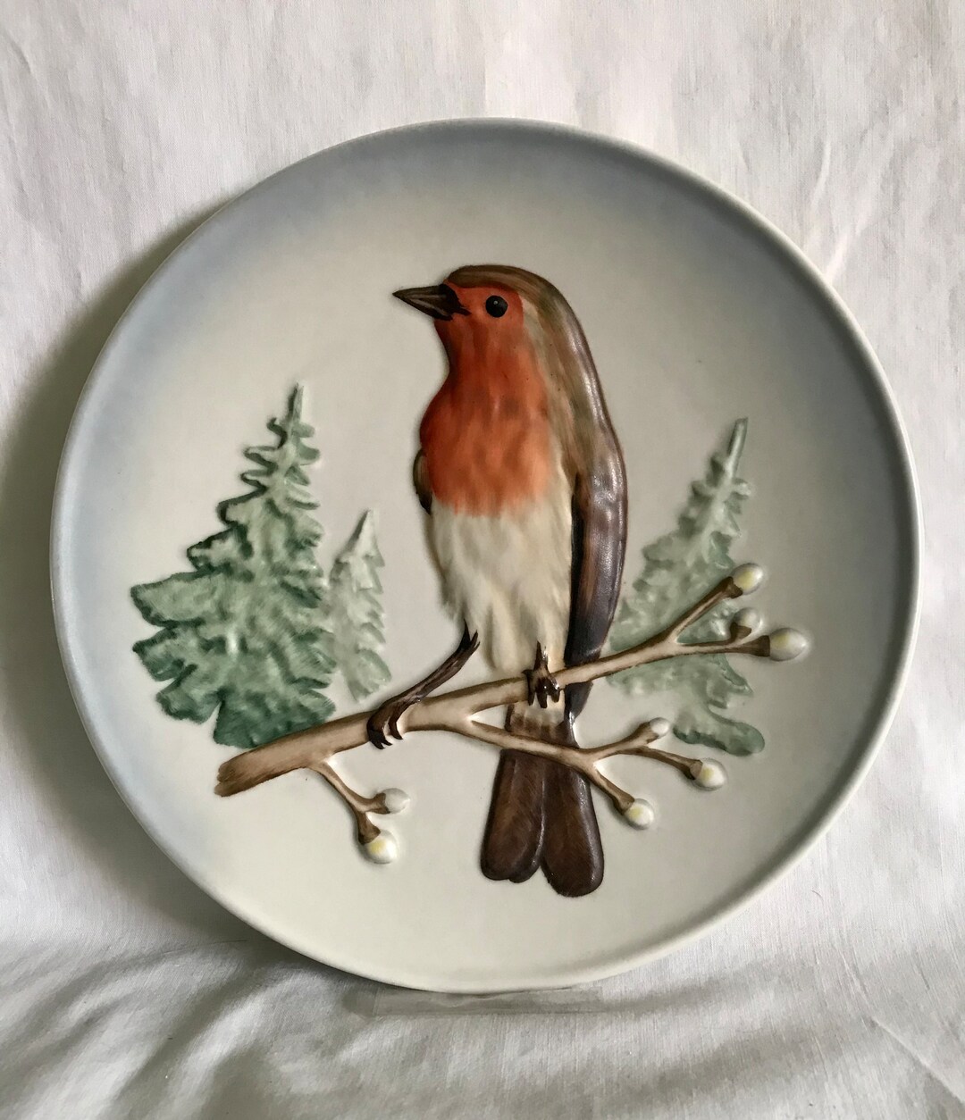 1973 Robin Plate by Goebel - Etsy