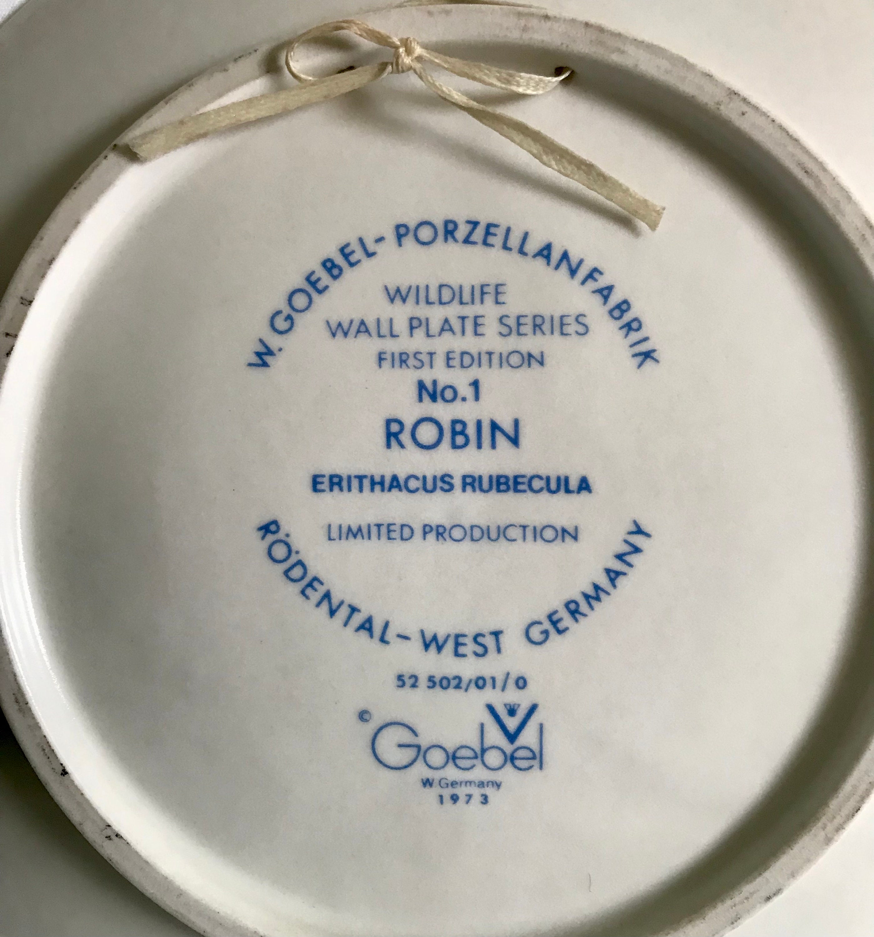 1973 Robin Plate by Goebel - Etsy