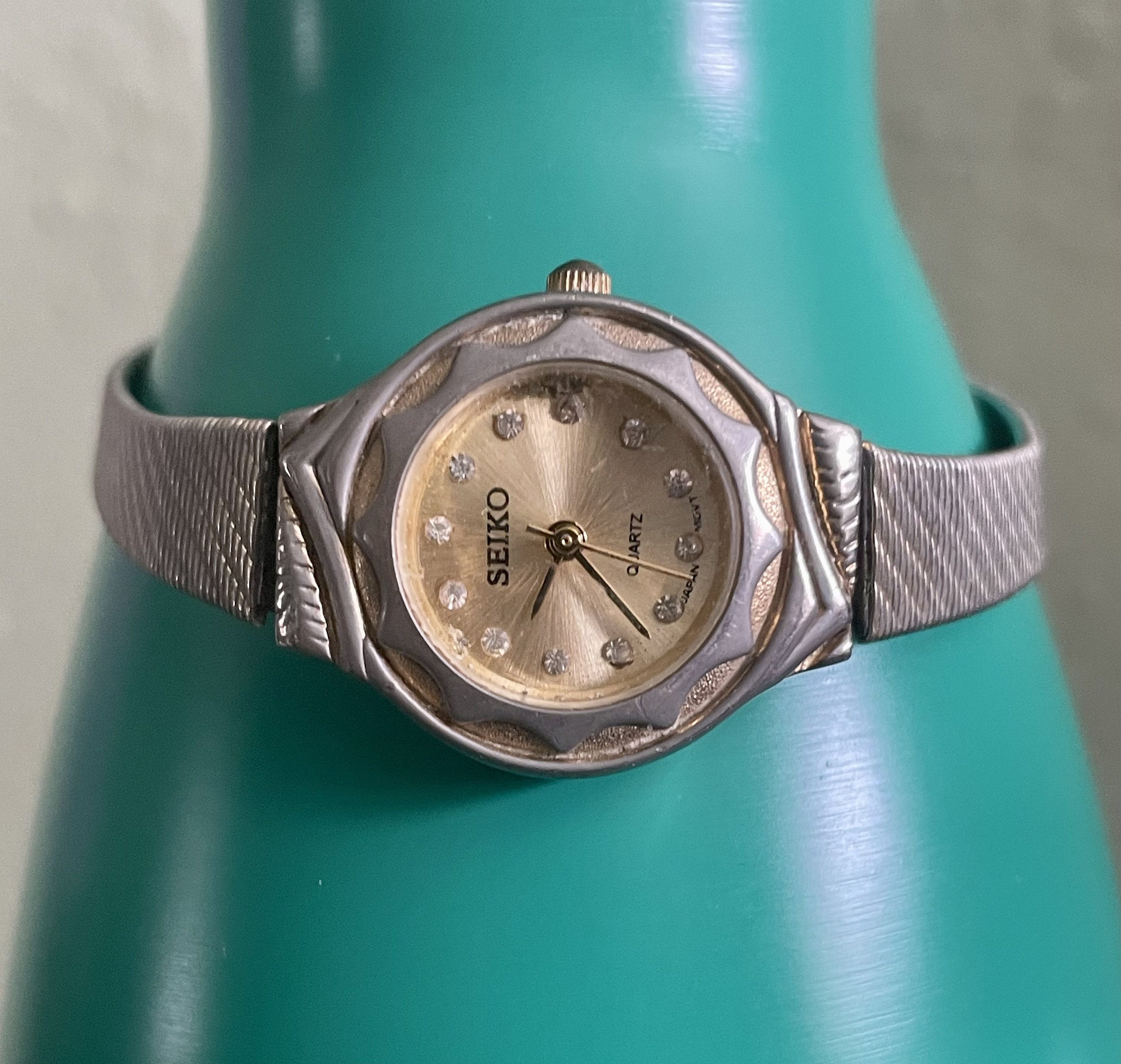 Vintage Seiko Quartz Ladies Watch With Rhinestones - Etsy