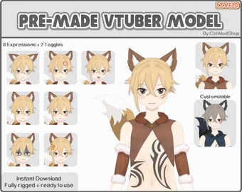 Wolf Vtuber Model - Etsy