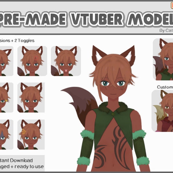 2d Vtuber Wolf - Etsy