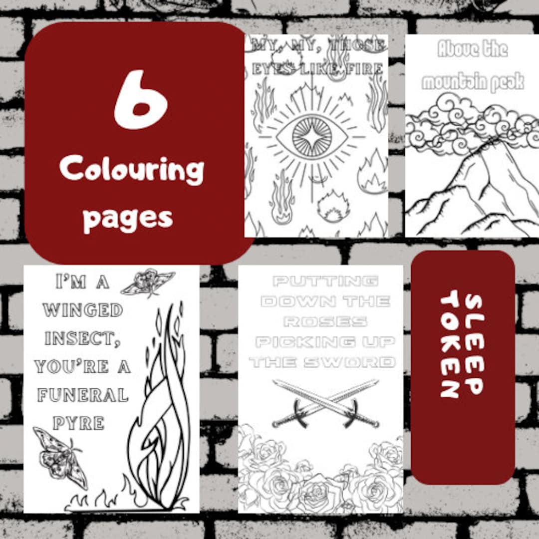 Colouring Pages Inspired by Sleep Token 6 Pages Included - Etsy