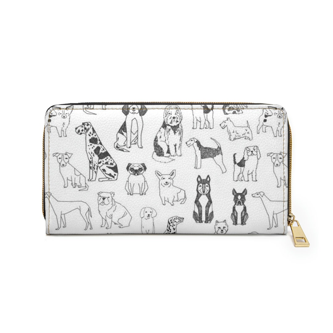 Valentine's Day Gift for Dog Lovers Adorable Dogs Zipper Wallet for ...
