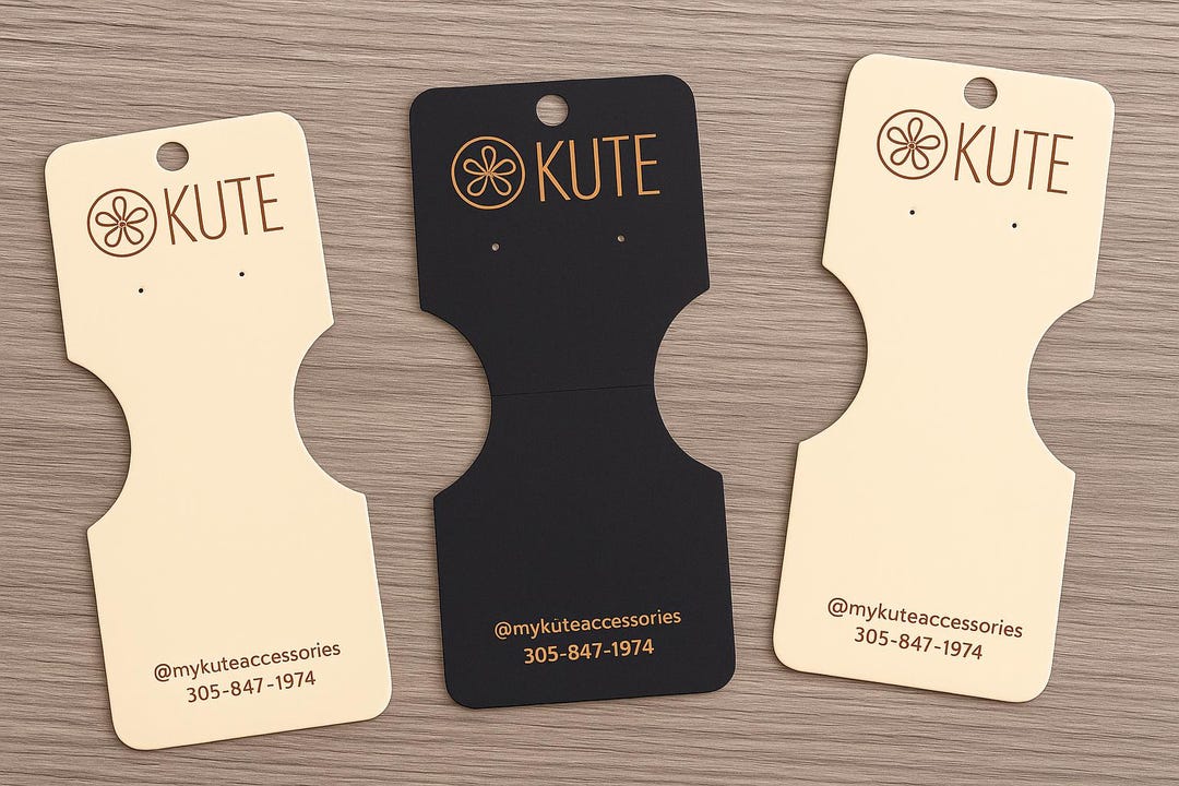 Custom Fold Over Tags- Personalized Product Hanging Cards-display Card ...