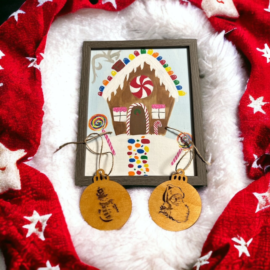 Christmas Gingerbread House Framed Art - Etsy