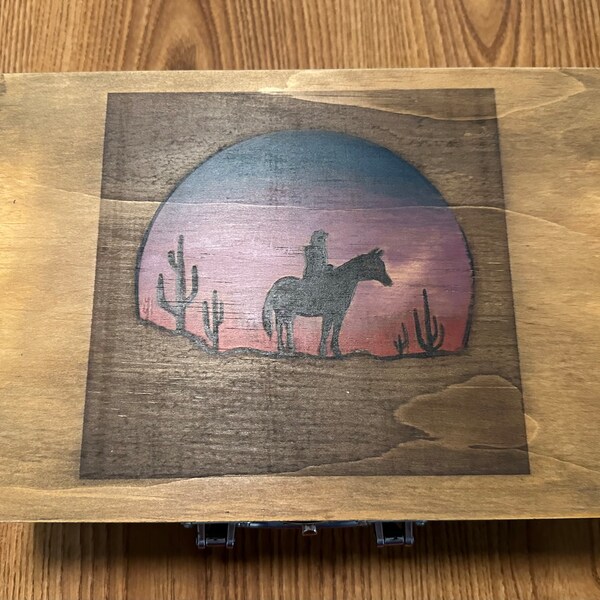Western Wooden Box - Etsy